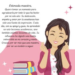 Cartas Para Maestras Cortas y Bonitas de Agradecimiento