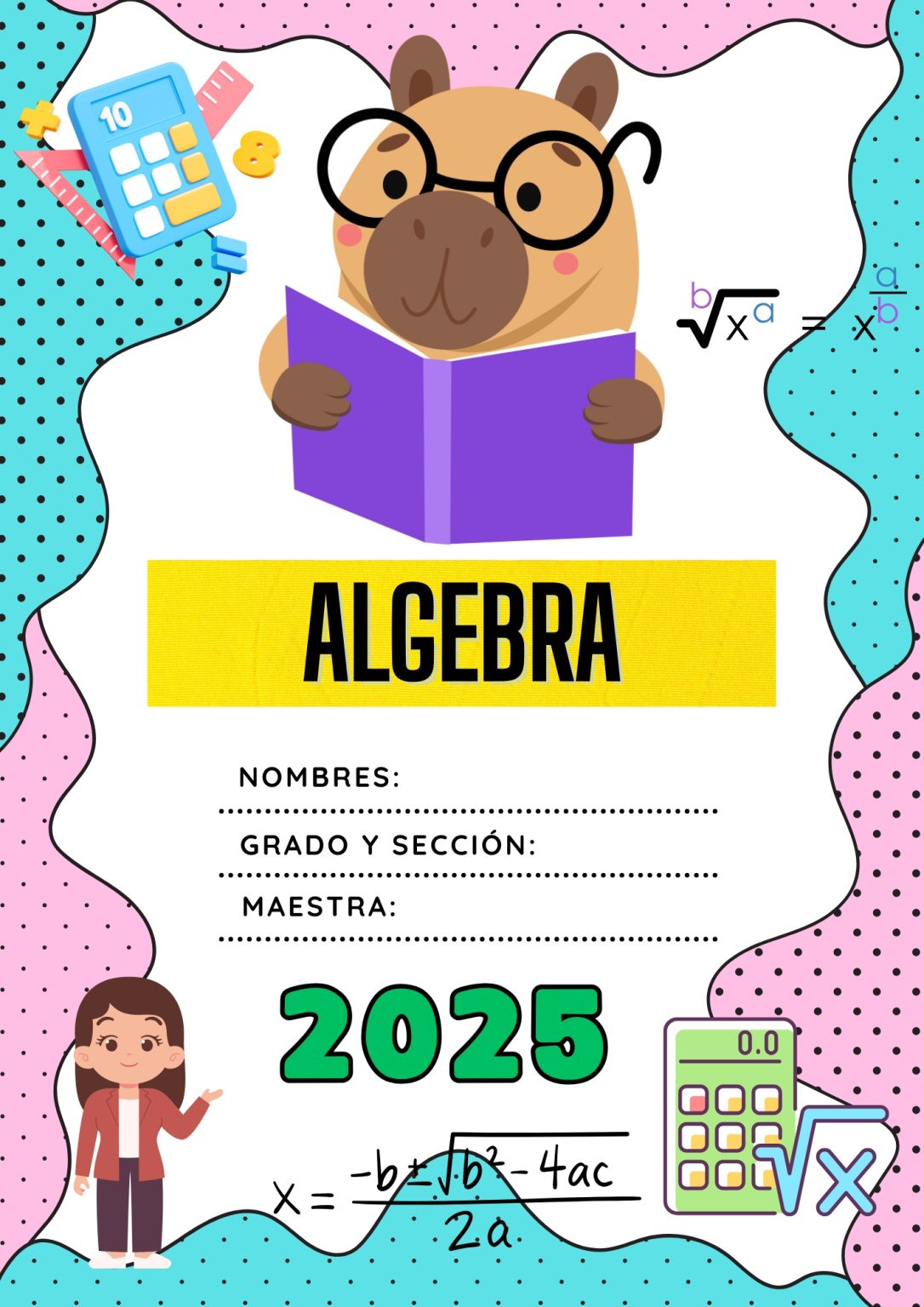 Portadas de CAPIBARA Para Cuadernos A4 GRATIS