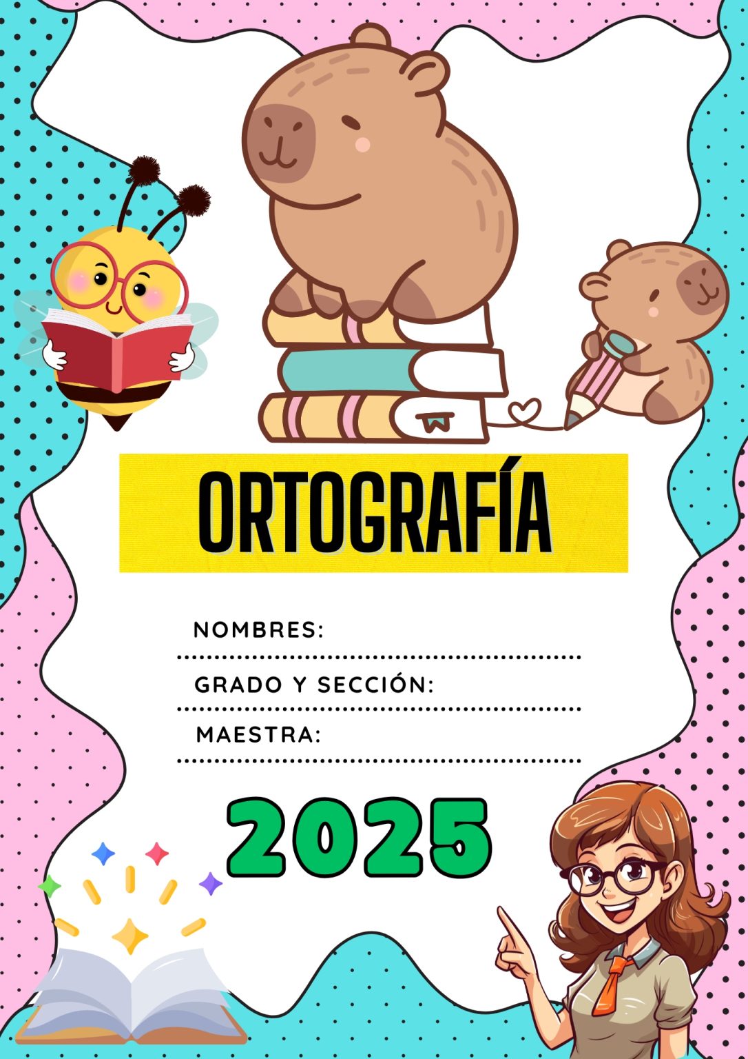 Portadas de CAPIBARA Para Cuadernos A4 GRATIS