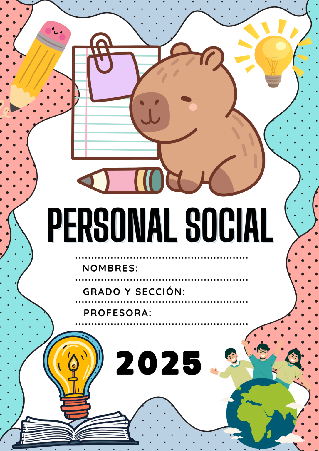 Portadas de CAPIBARA Para Cuadernos A4 GRATIS