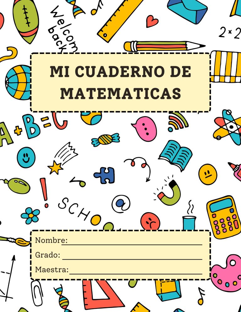 Portadas de Matemáticas Para Imprimir GRATIS